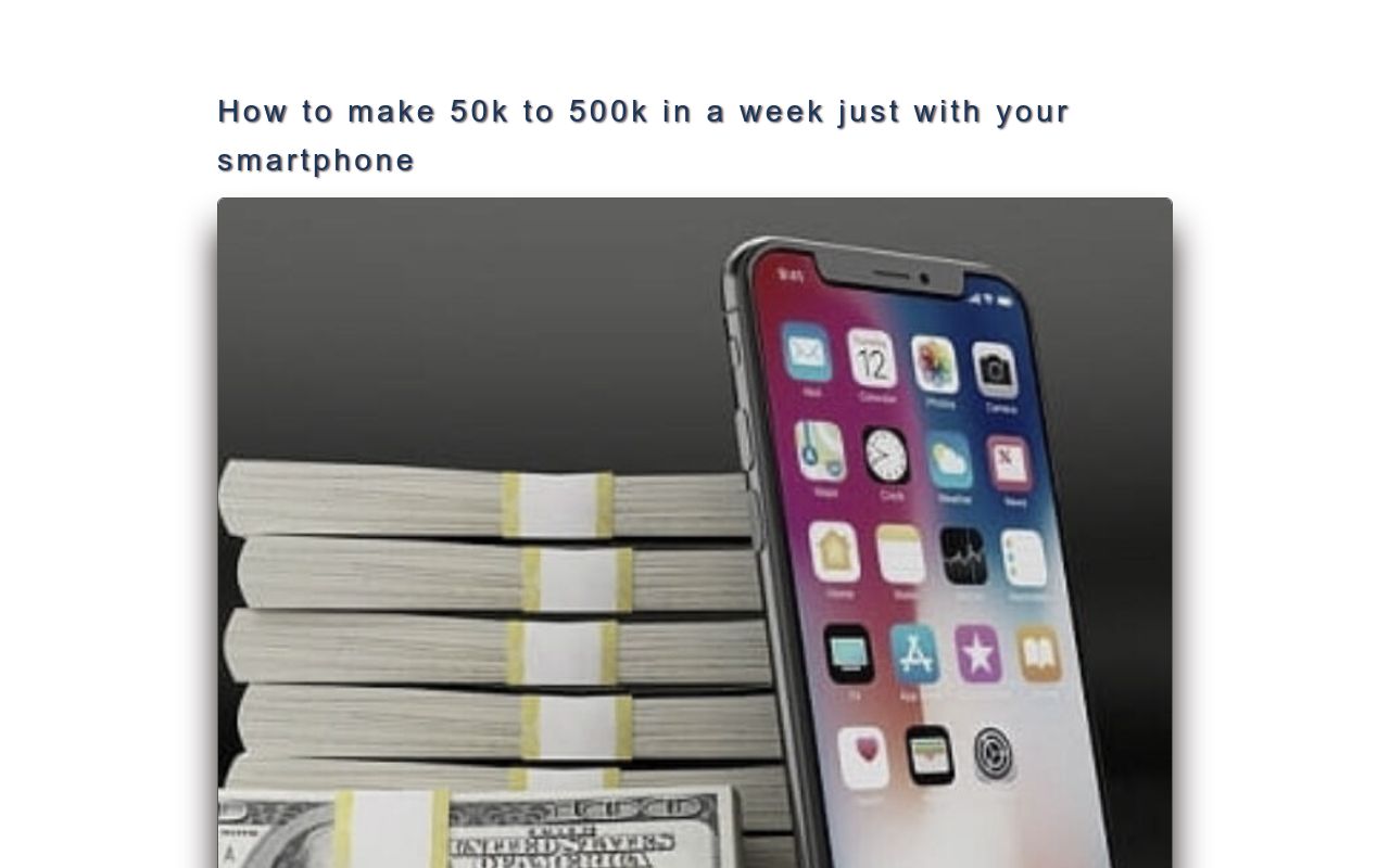 How to make 50k to 500k in a week